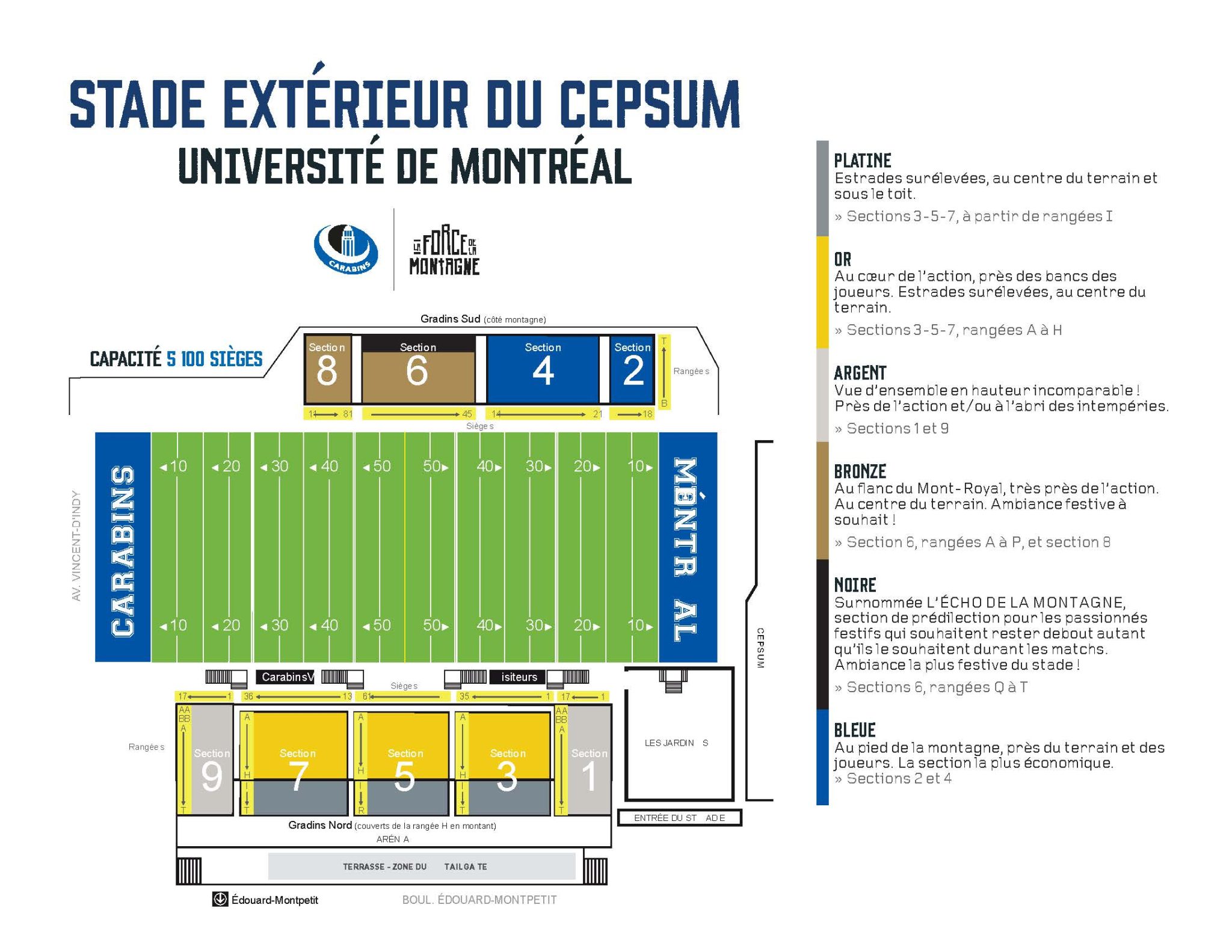 Plan du stade - 2023 - Carabins